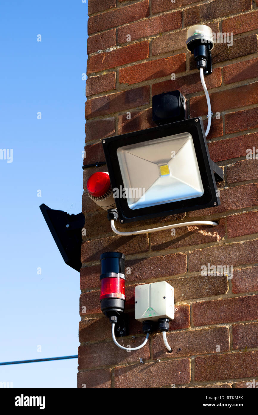 Automatic PIR, passive infrared sensor, LED floodlight providing ...