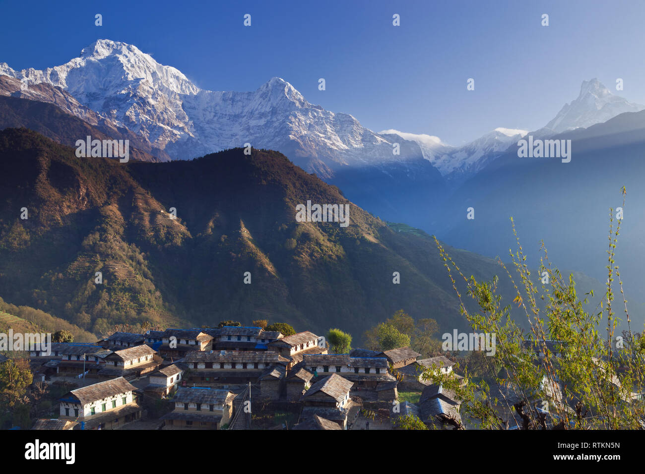 Ghandruk Village in the Annapurna region of Nepal Stock Photo - Alamy