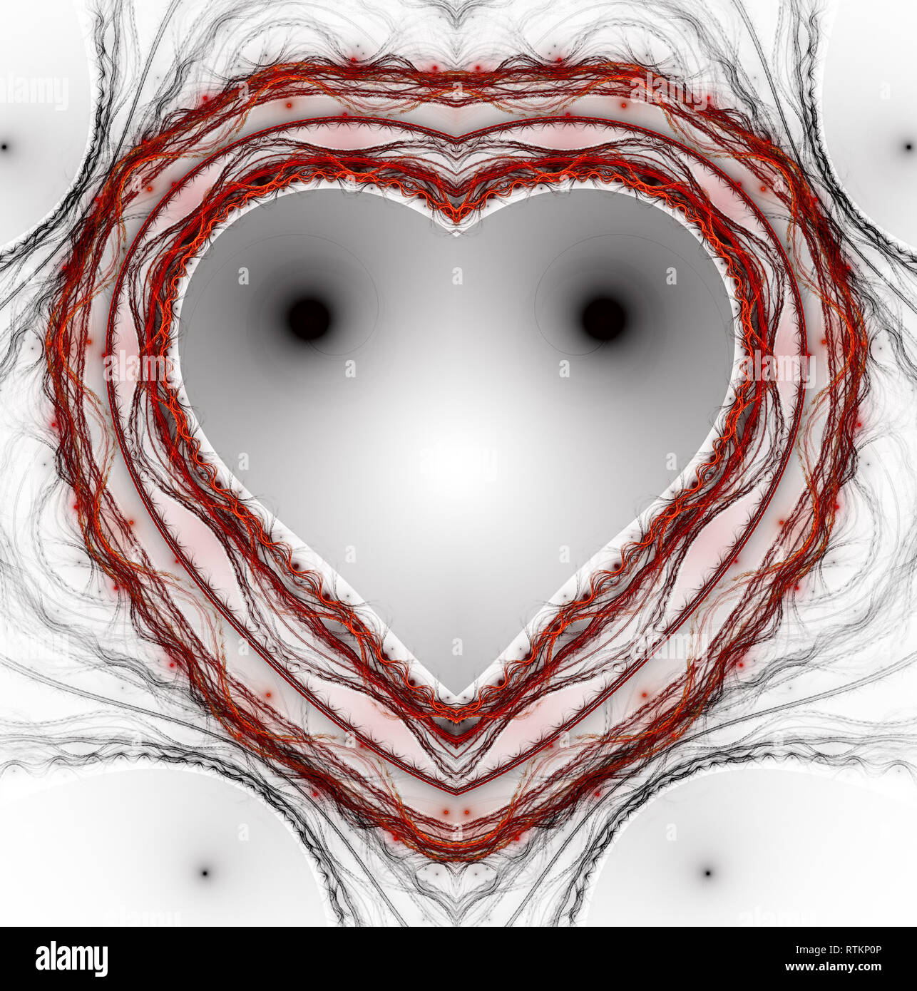 Burning and beating heart. Valentine's day background. An abstract ...
