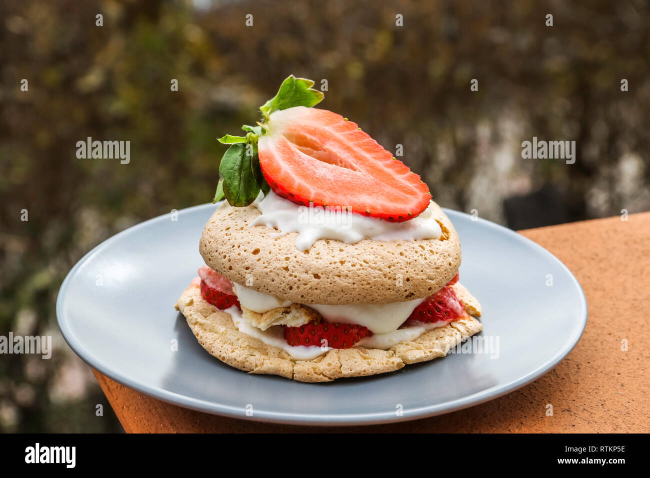 Strawberry meringue cake - BIPHOTO STUDIO, Budapest Hungary Stock Photo ...
