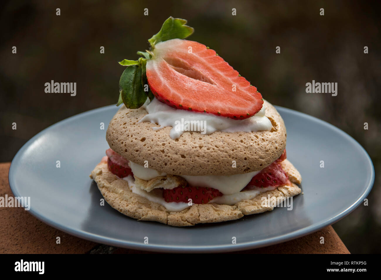 Strawberry meringue cake - BIPHOTO STUDIO, Budapest Hungary Stock Photo ...