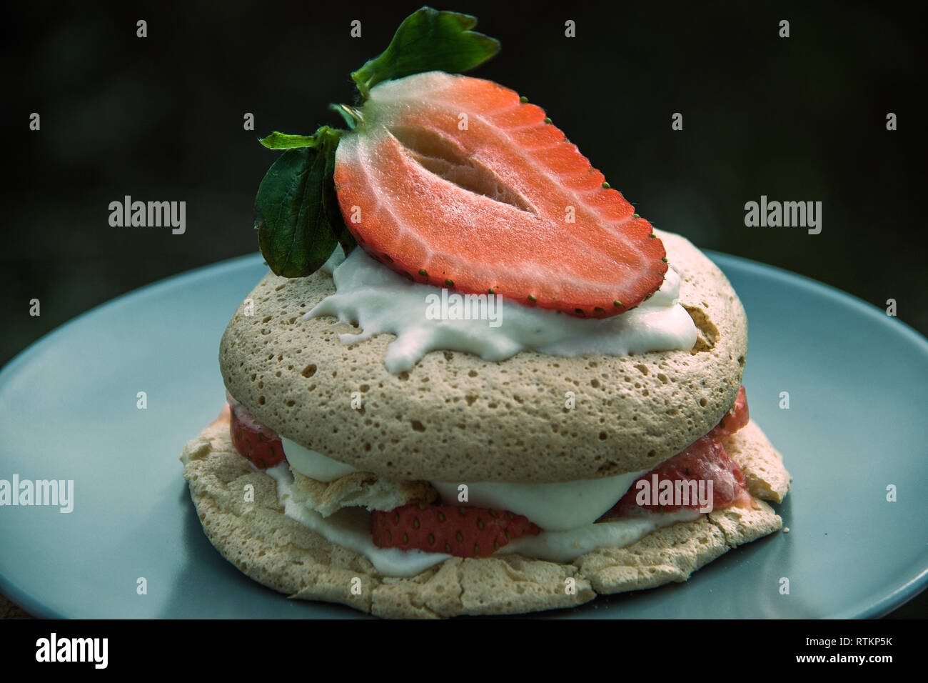 Strawberry meringue cake - BIPHOTO STUDIO, Budapest Hungary Stock Photo ...