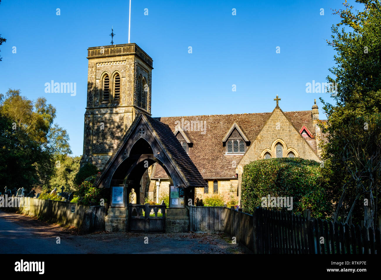 St Lawrence Parish Church, Church Road, Stone Street, Seal, Kent Stock ...
