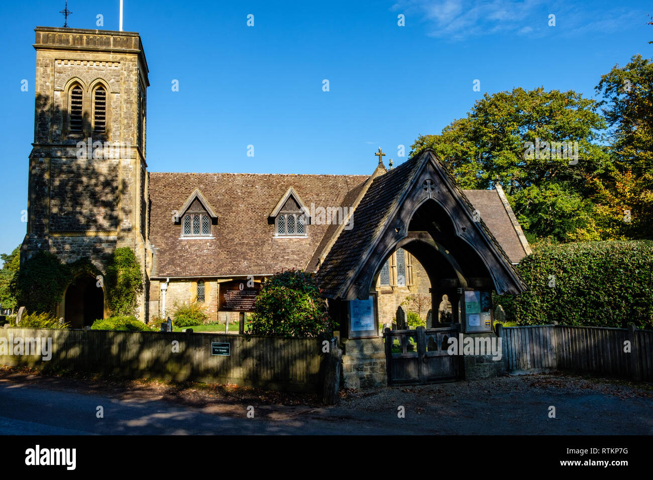 St Lawrence Parish Church, Church Road, Stone Street, Seal, Kent Stock ...