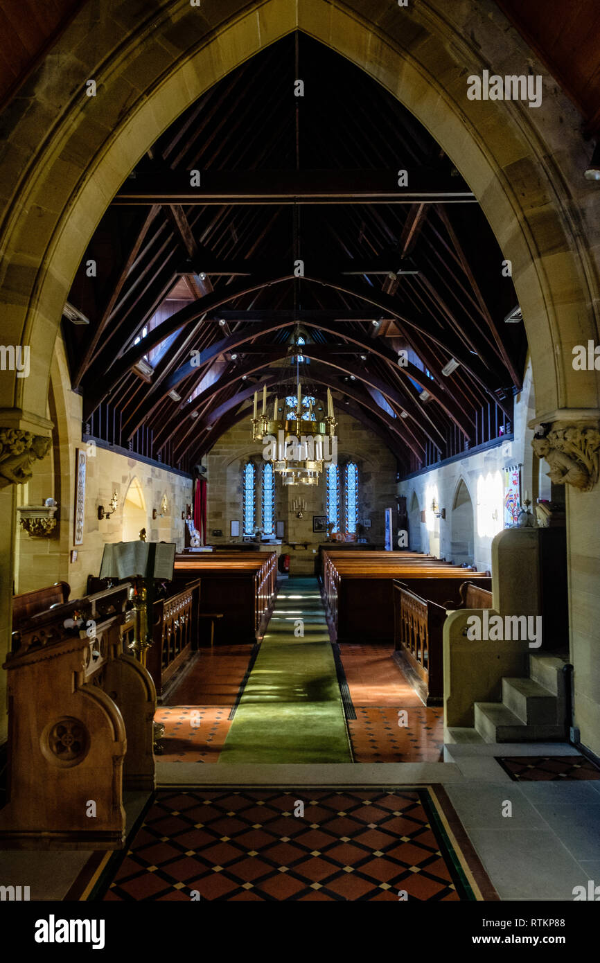 Bell tower of the parish church of st lawrence hi-res stock photography ...