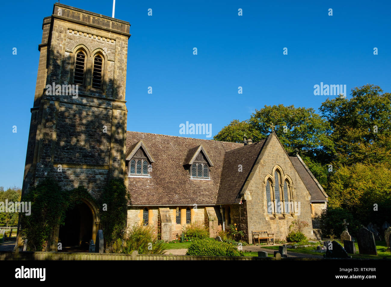 St Lawrence Parish Church, Church Road, Stone Street, Seal, Kent Stock ...