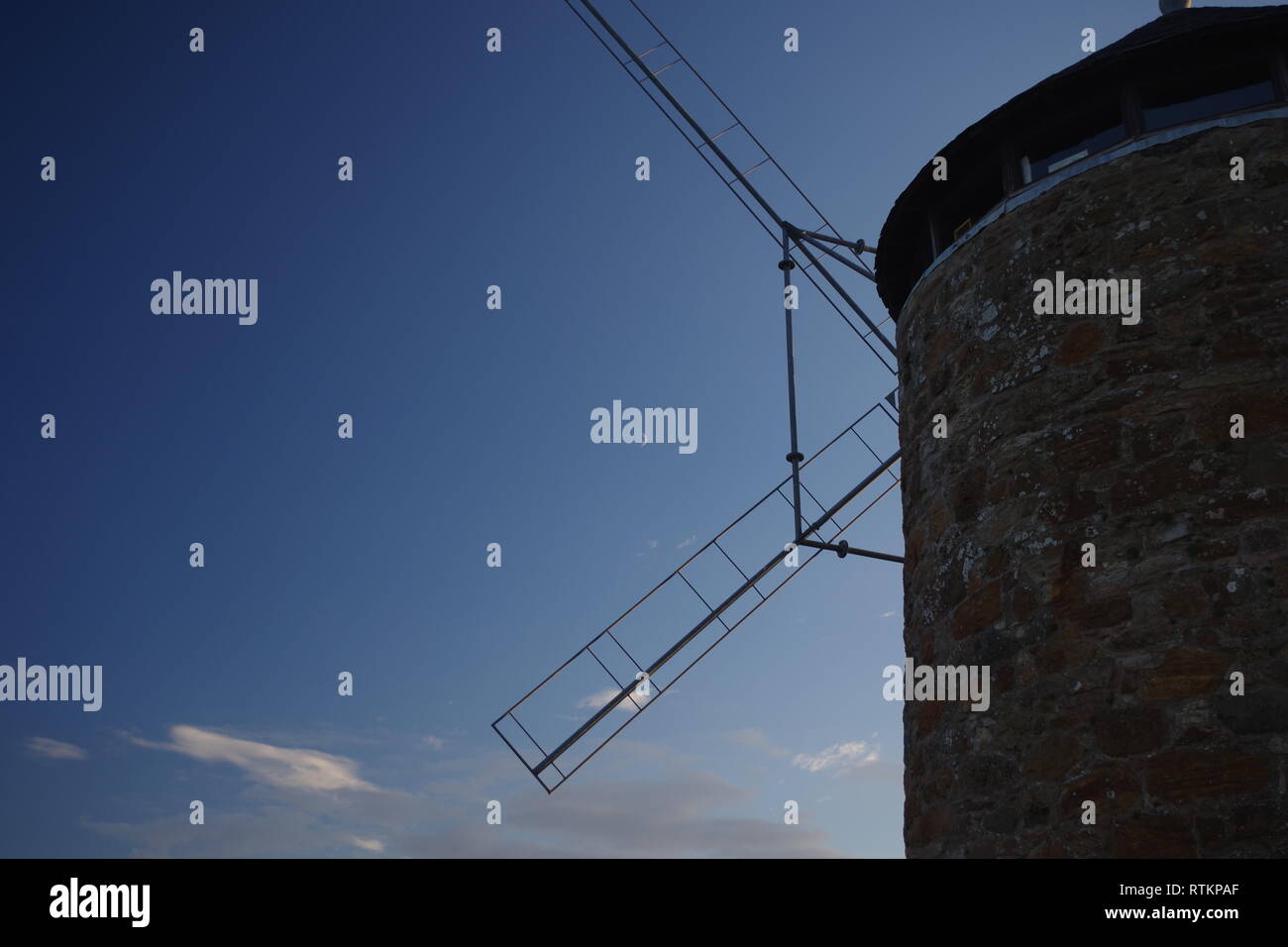 St Monans Windmill in the Golden light of a Summer's Evening. Fife ...