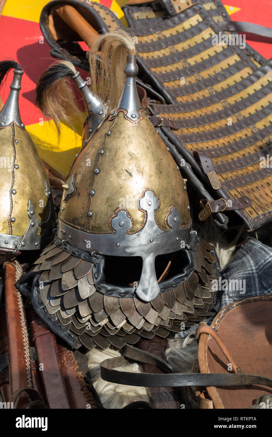 Cracow, Poland. Knight camp during the traditional Medieval festival ...