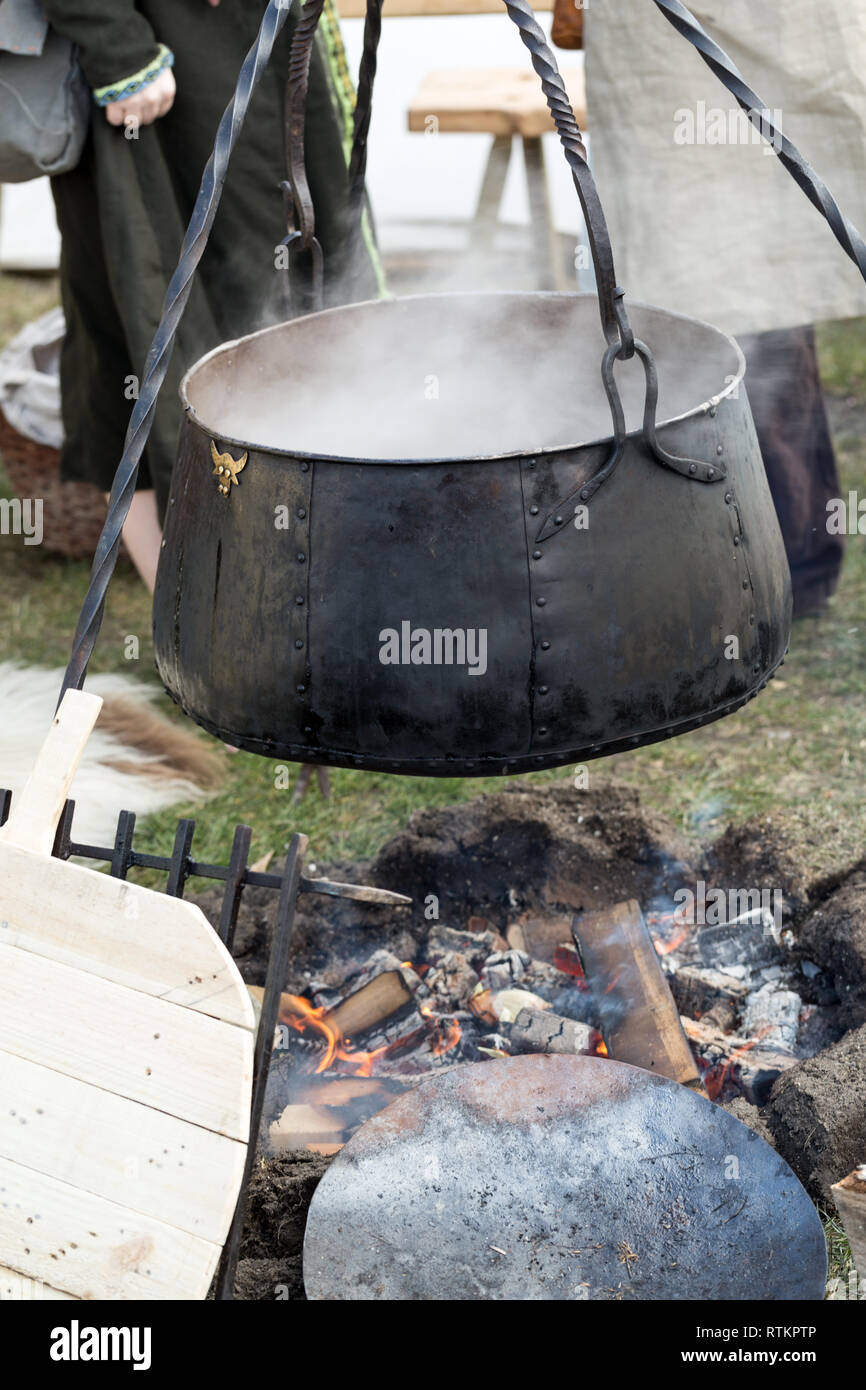 Cracow, Poland. Knight camp during the traditional Medieval festival ...