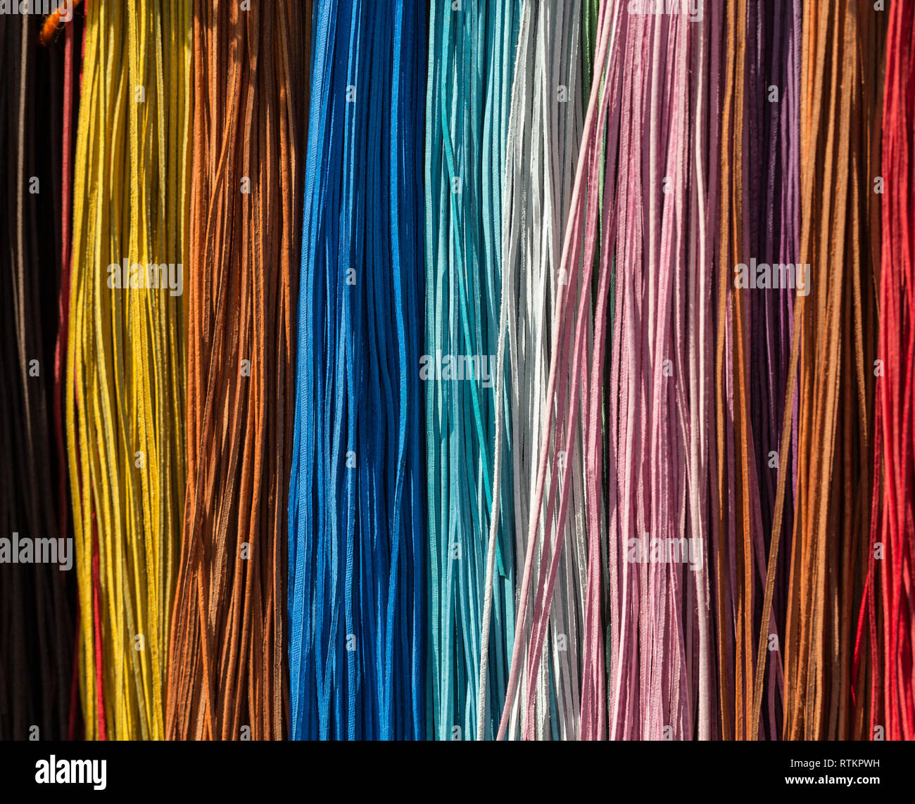 Colorful leather stripes - abstract background Stock Photo - Alamy