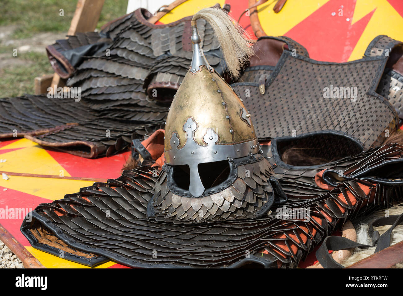 Cracow, Poland. Knight camp during the traditional Medieval festival ...