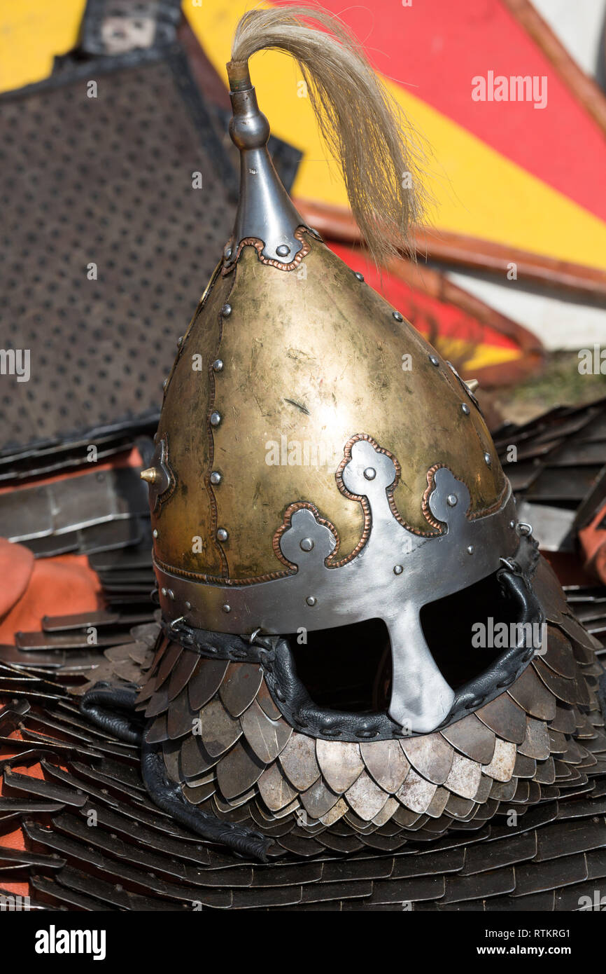 Cracow, Poland. Knight camp during the traditional Medieval festival ...