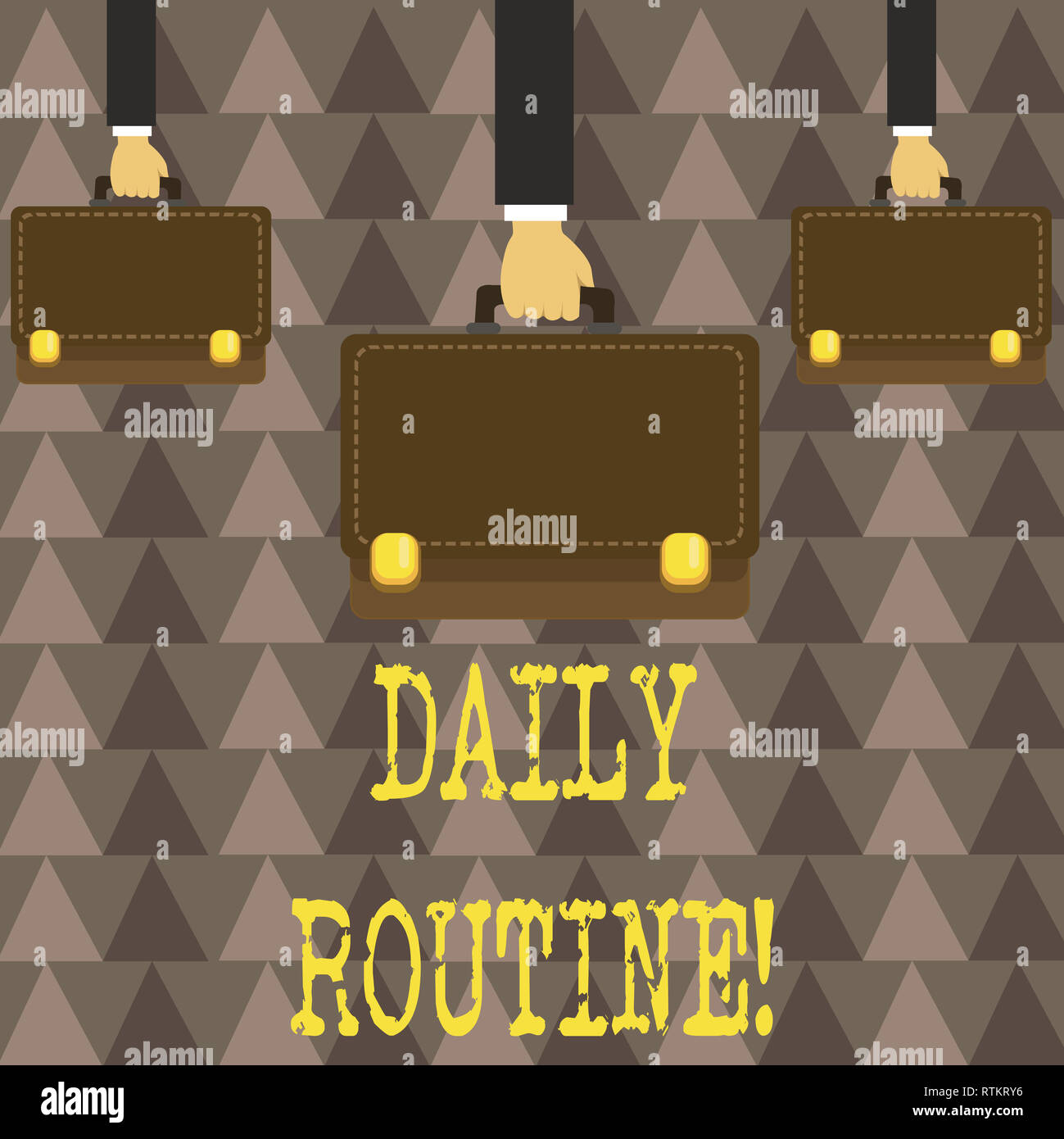 Handwriting text Daily Routine. Concept meaning Everyday good habits to ...