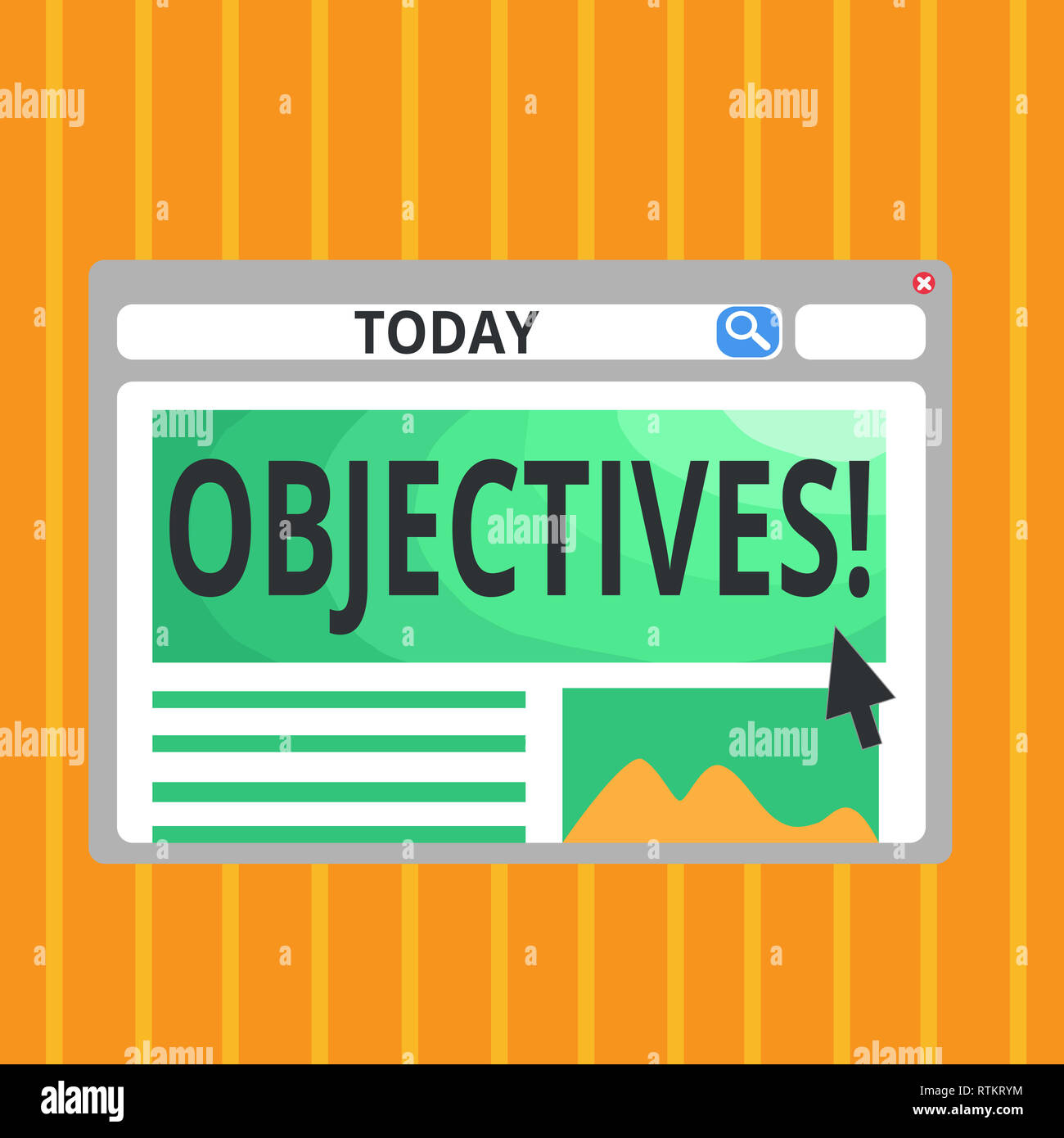 Conceptual hand writing showing Objectives. Business photo text Goals ...