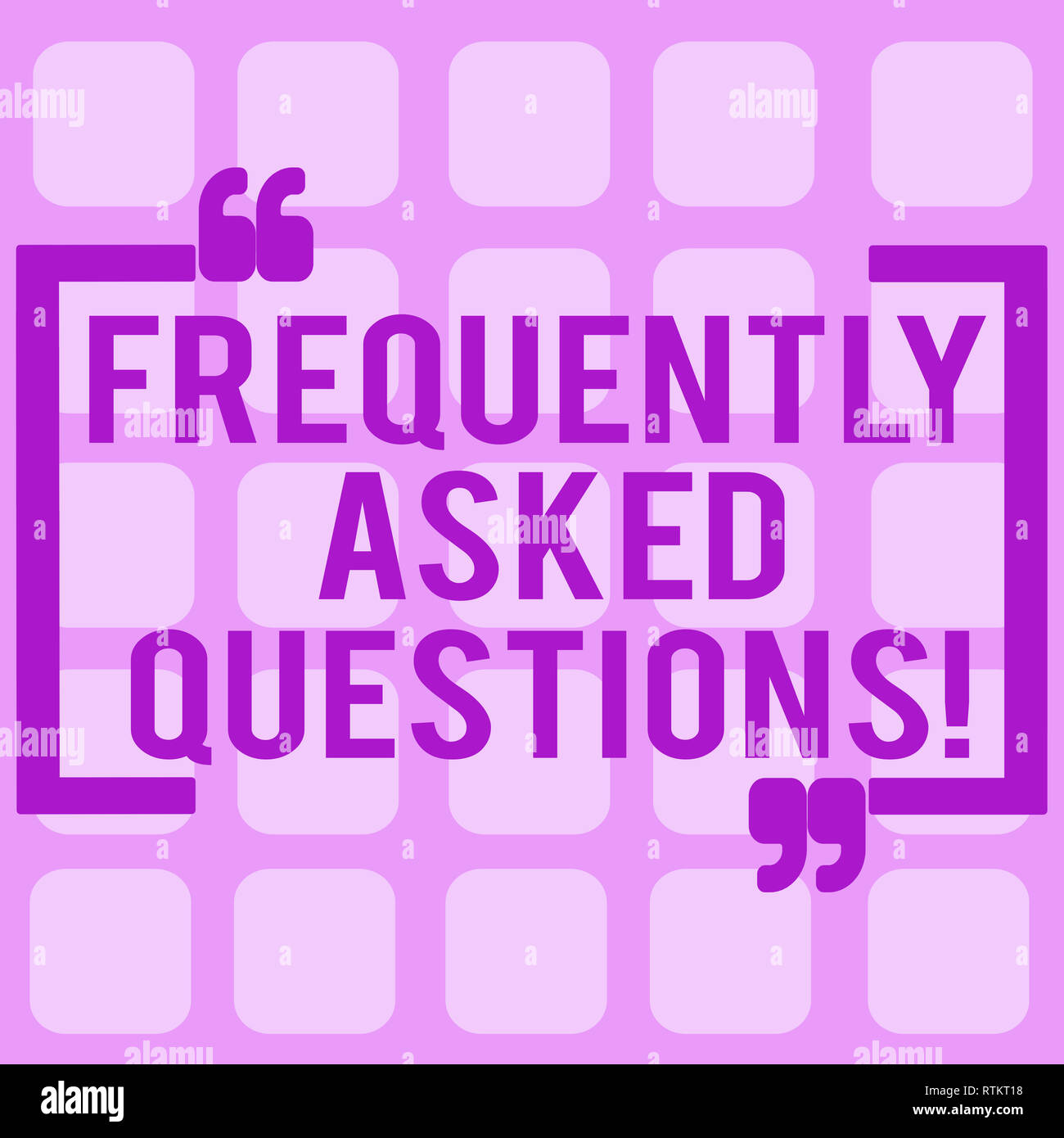 Conceptual hand writing showing Frequently Asked Questions. Business ...