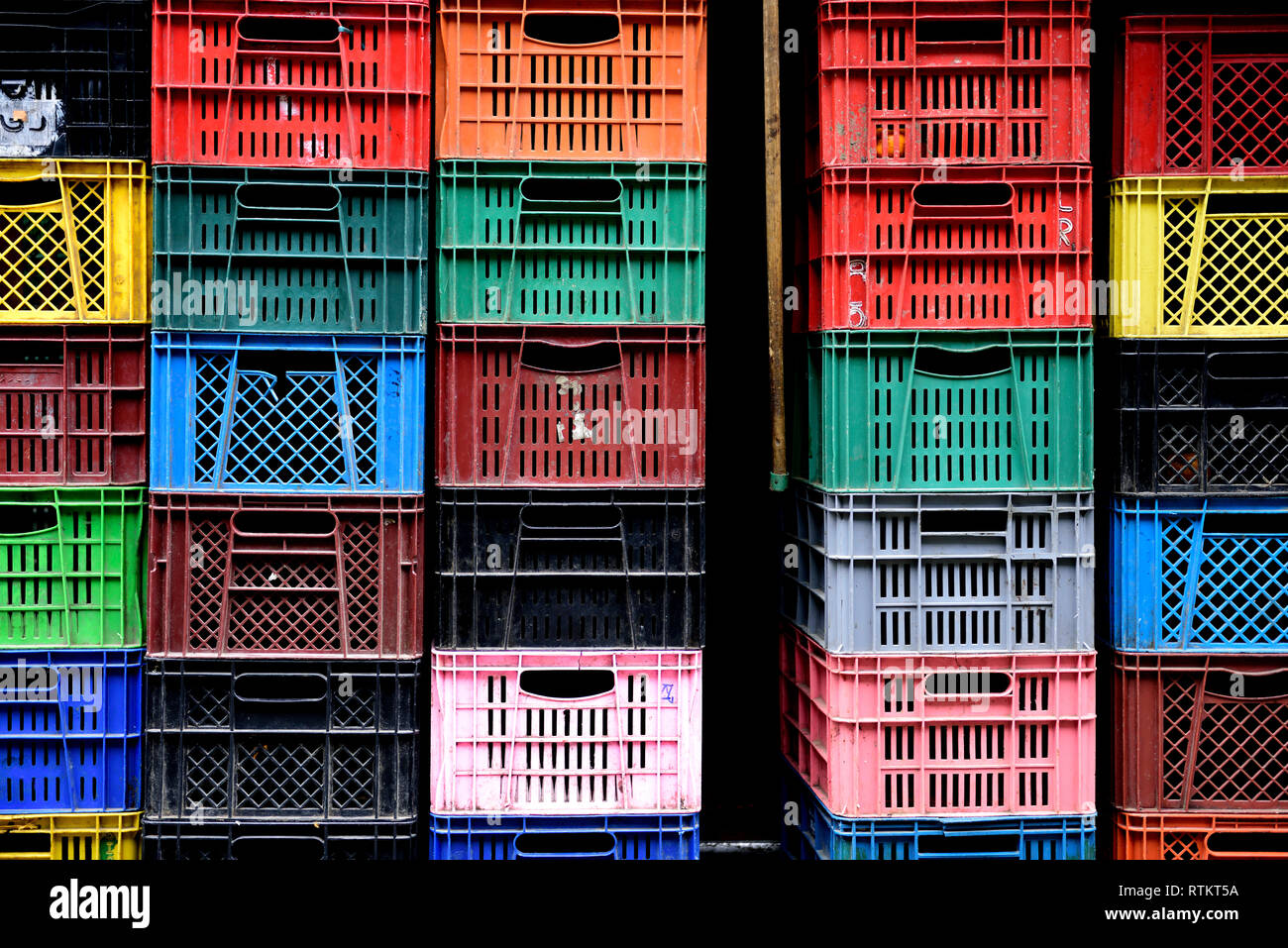 Yellow Plastic Crates High Resolution Stock Photography and Images - Alamy