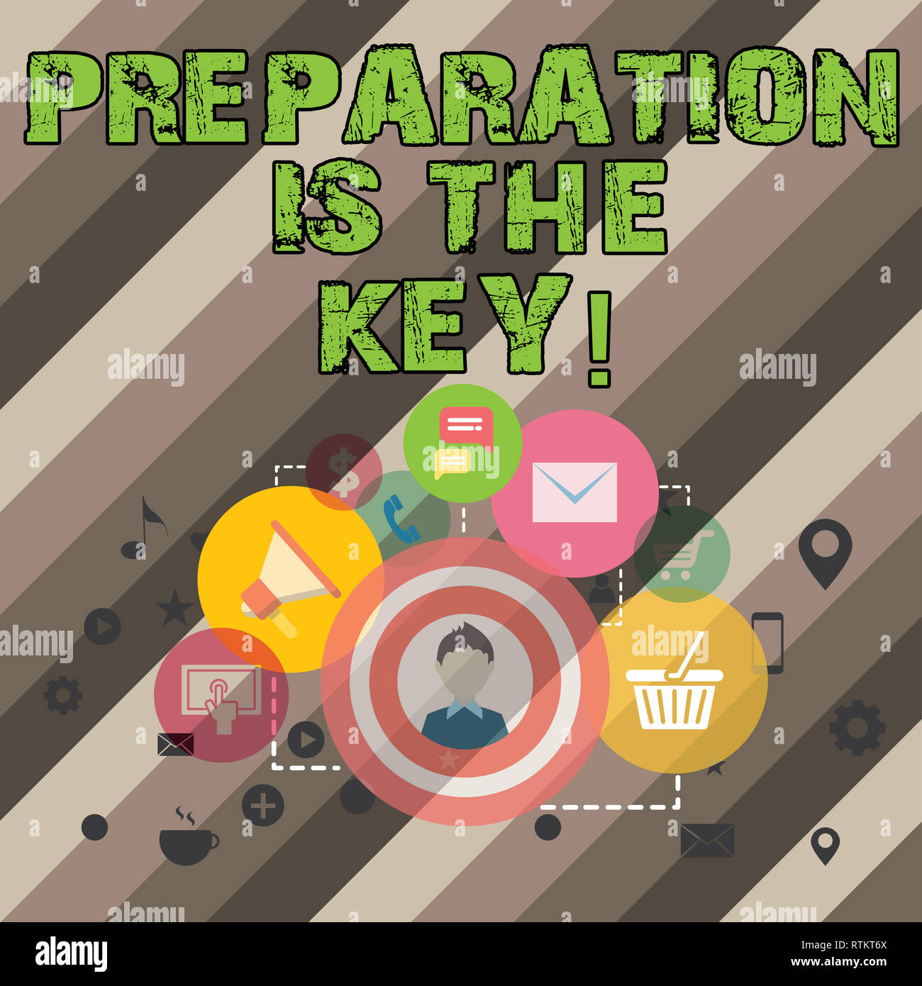 Writing note showing Preparation Is The Key. Business photo showcasing ...