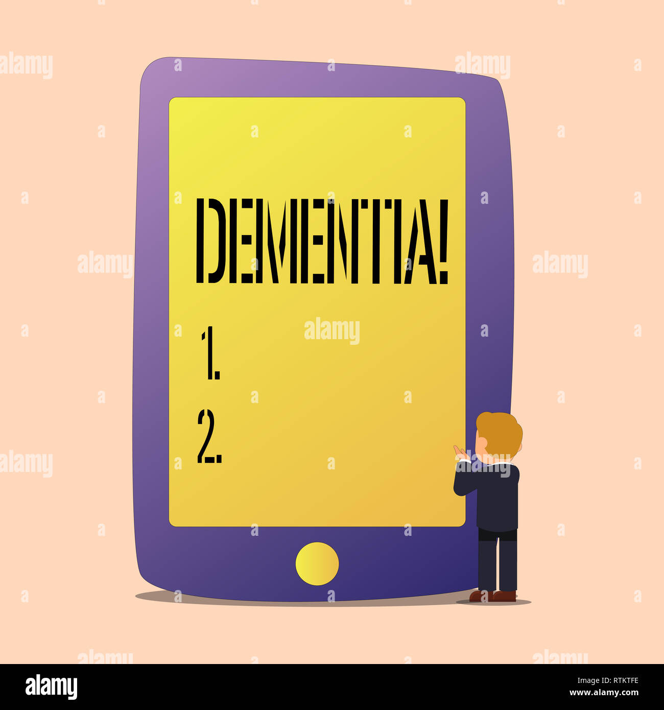 Writing note showing Dementia. Business photo showcasing Long term ...