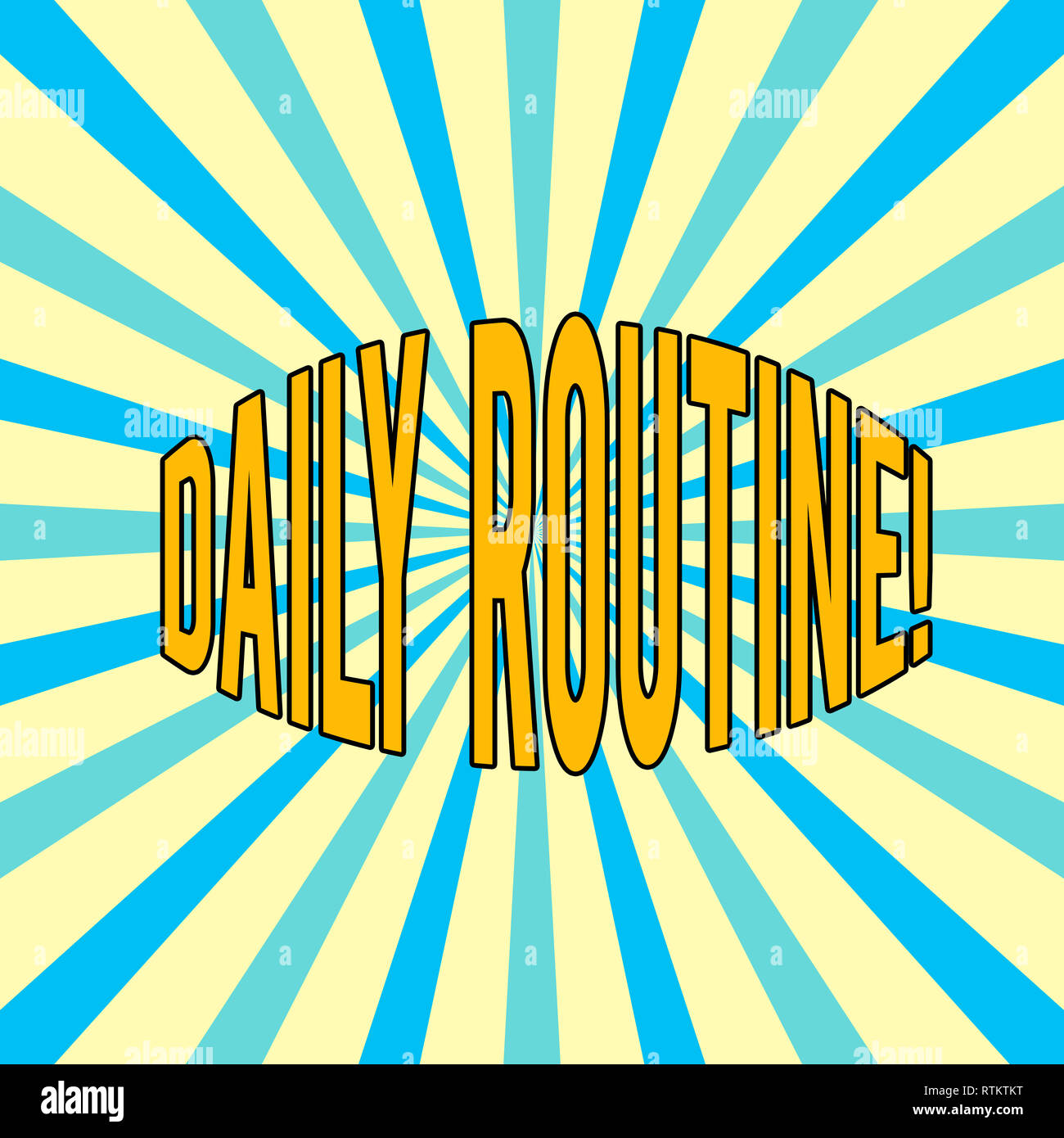 Handwriting text Daily Routine. Concept meaning Everyday good habits to ...