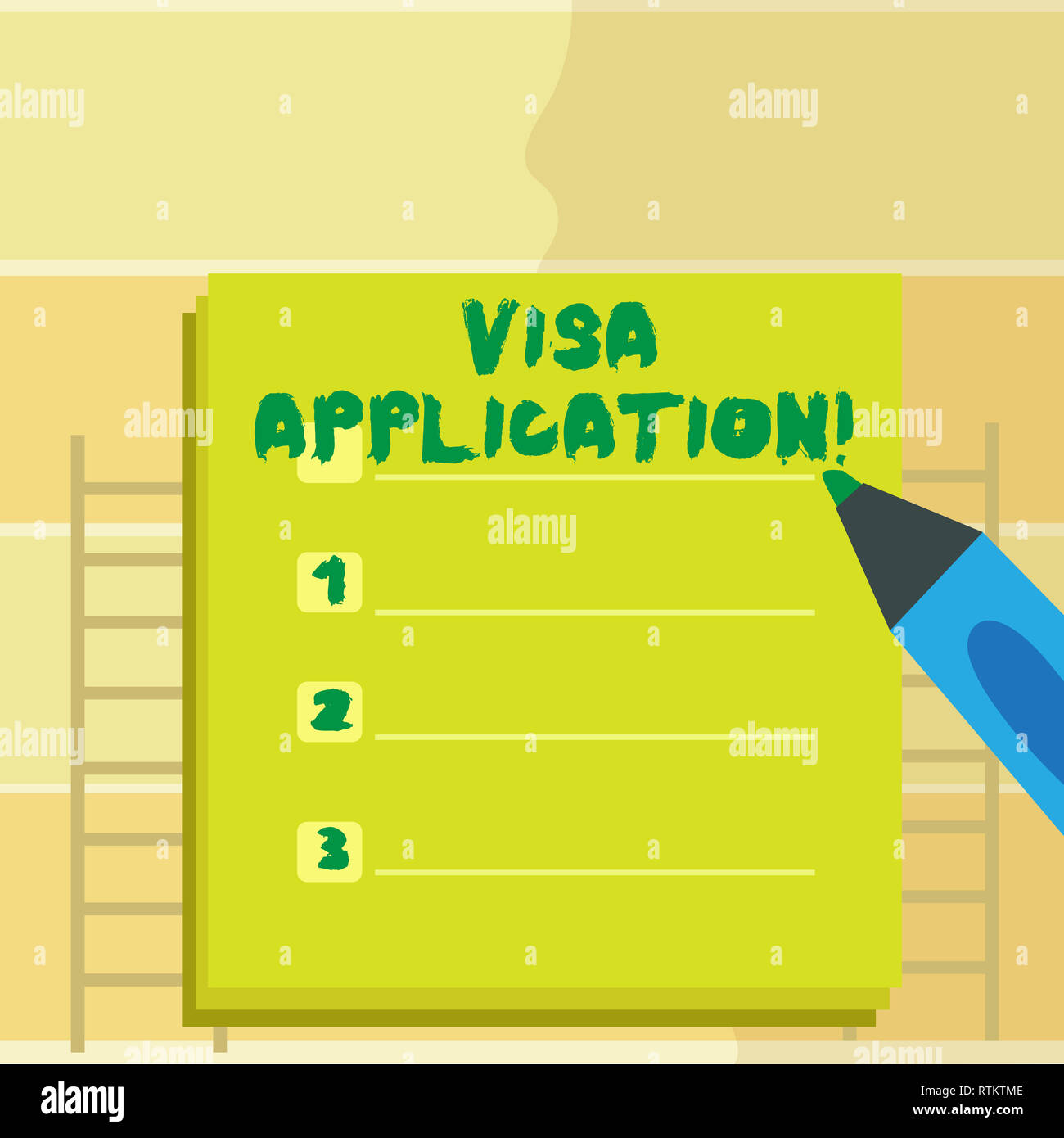 Text sign showing Visa Application. Conceptual photo sheet to provide ...