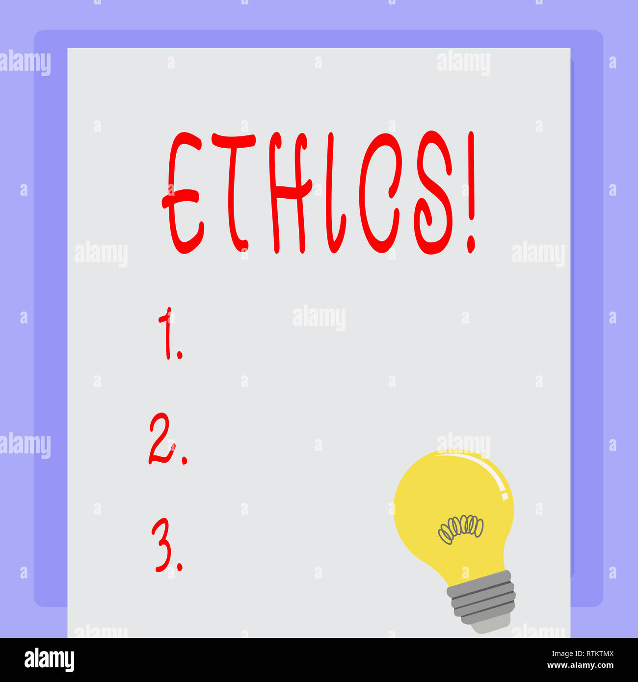 Handwriting text Ethics. Concept meaning Maintaining equality balance ...