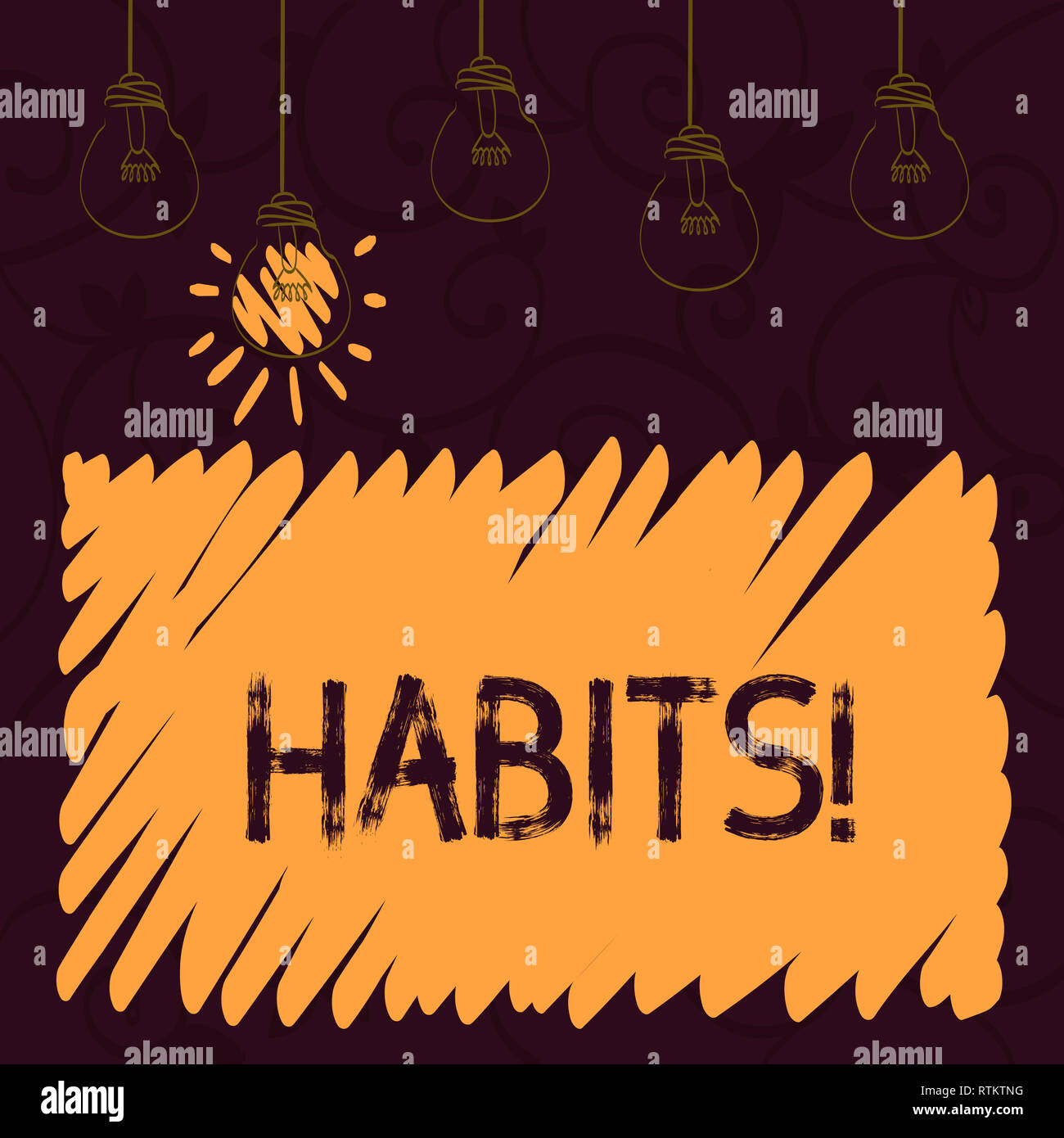 Word writing text Habits. Business concept for Regular tendency or ...