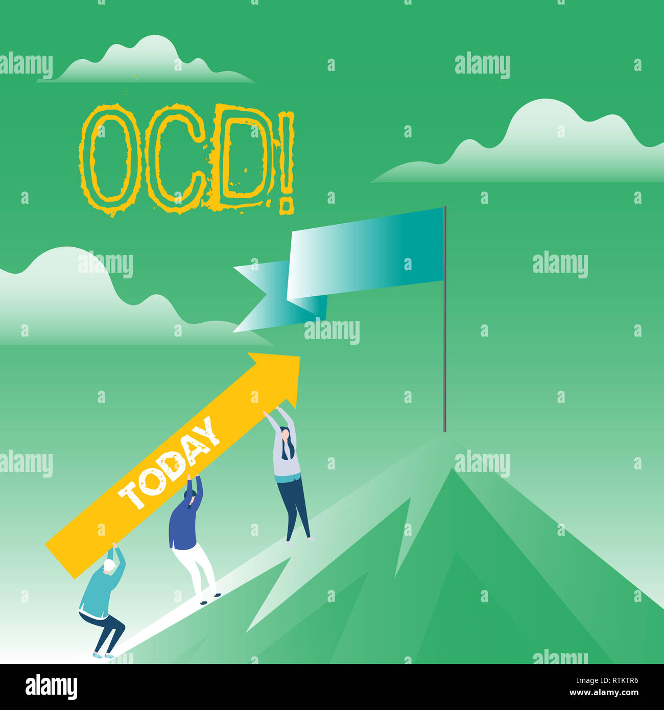 Writing note showing Ocd. Business photo showcasing Obsessive ...