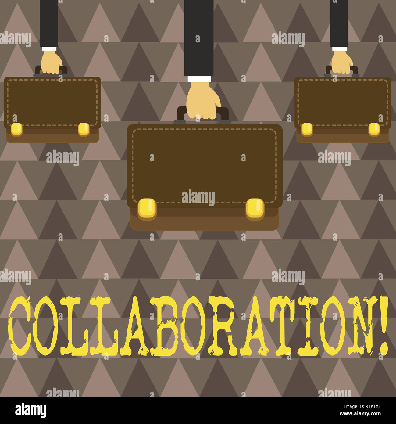 Handwriting text Collaboration. Concept meaning Global industries ...