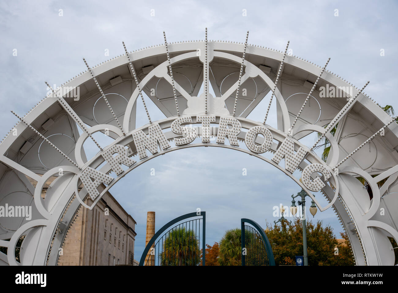 Louis Armstrong park located in the Treme neighborhood in New Orleans ...