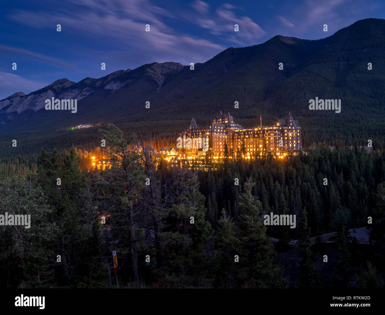 Banff Springs Hotel located in Banff National Park Alberta Canada. The ...