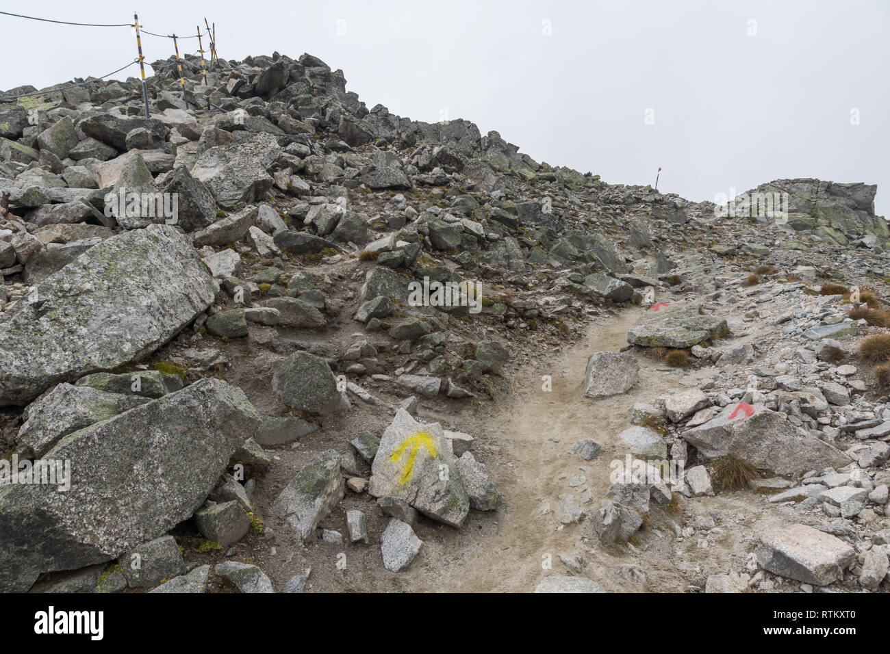 Rocky Landscape from Hiking Route to climbing Musala peak, Rila ...