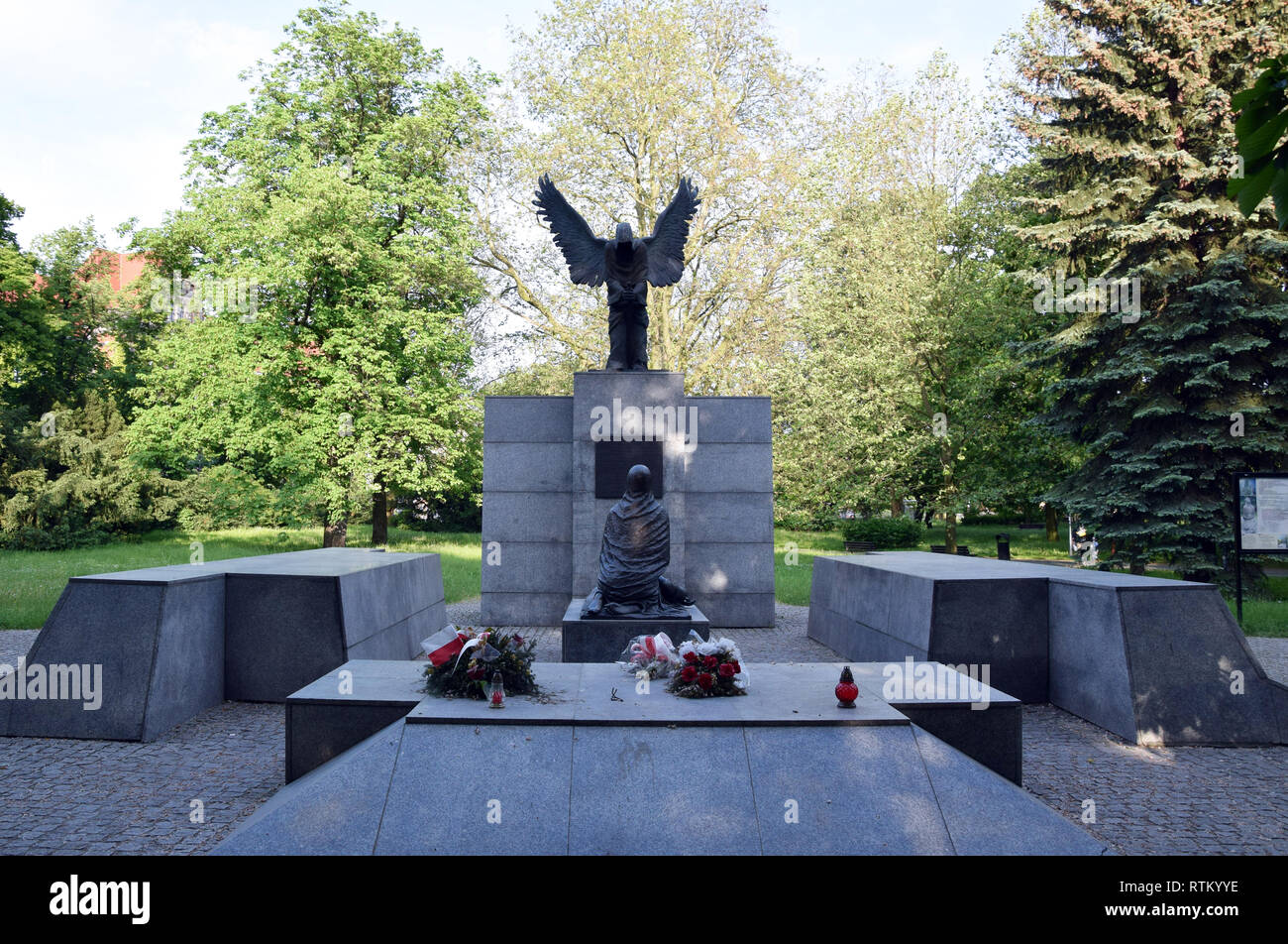 Wroclaw, Poland - May 2017: Monument to the Victims of the Katyn ...