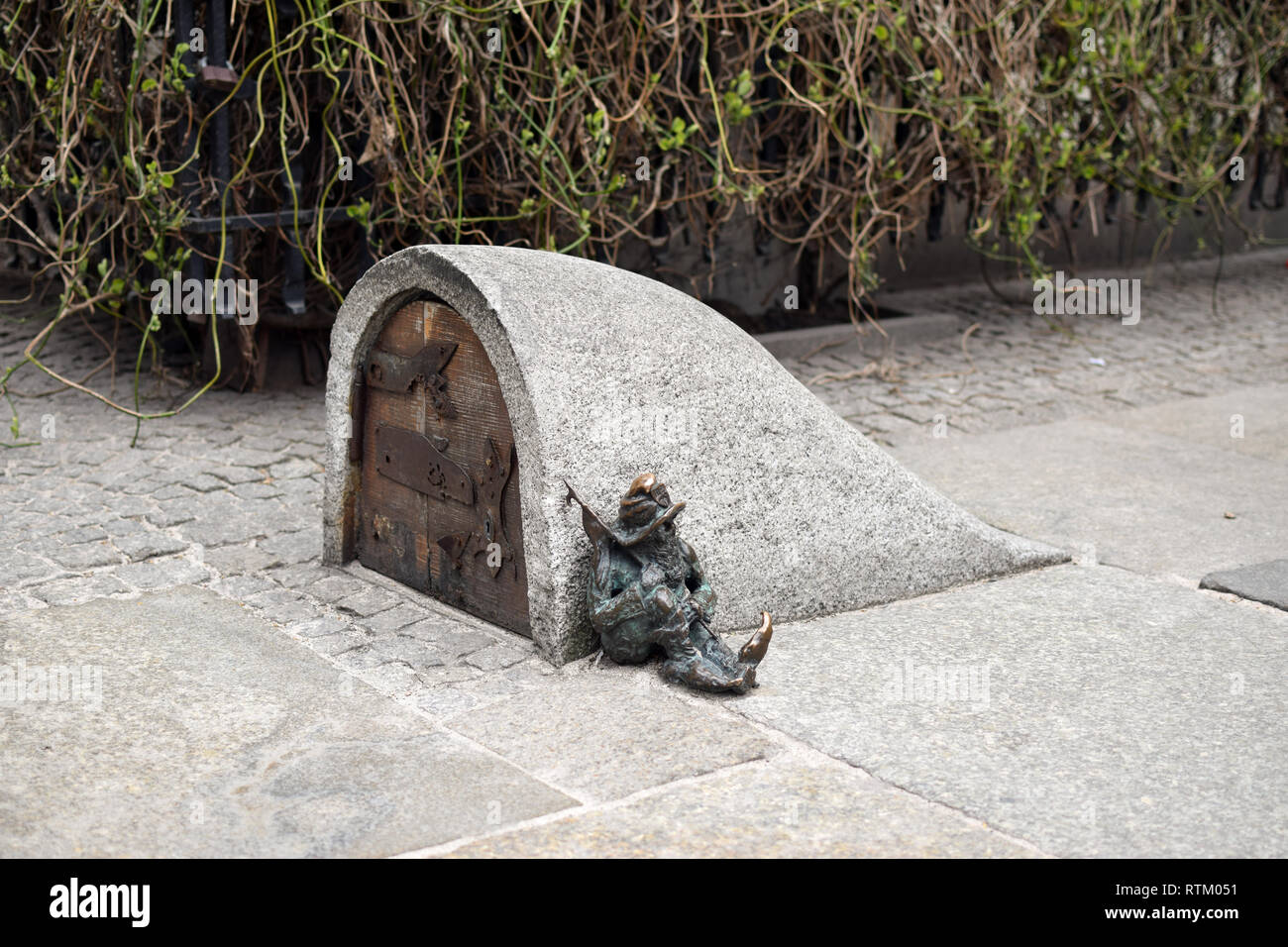 Poland, Wroclaw - April 2018: Wroclaw Dwarfs - Sleepyhead Dwarf Stock ...