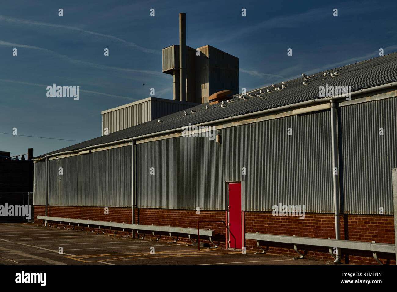 Brett aggregates factory in the landscape of Whitstable on the Kent ...