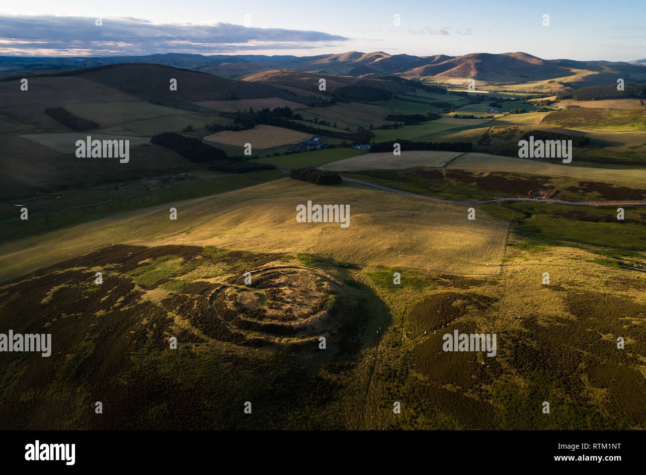 The Rings, an ancient hill fort and settlement in Glenholm, in the ...