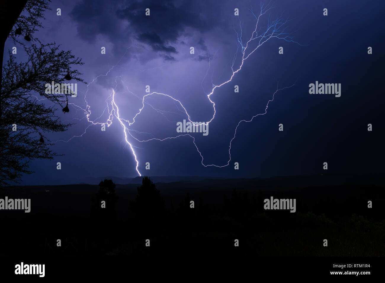 spectacular thunderstorm in south africa Stock Photo - Alamy