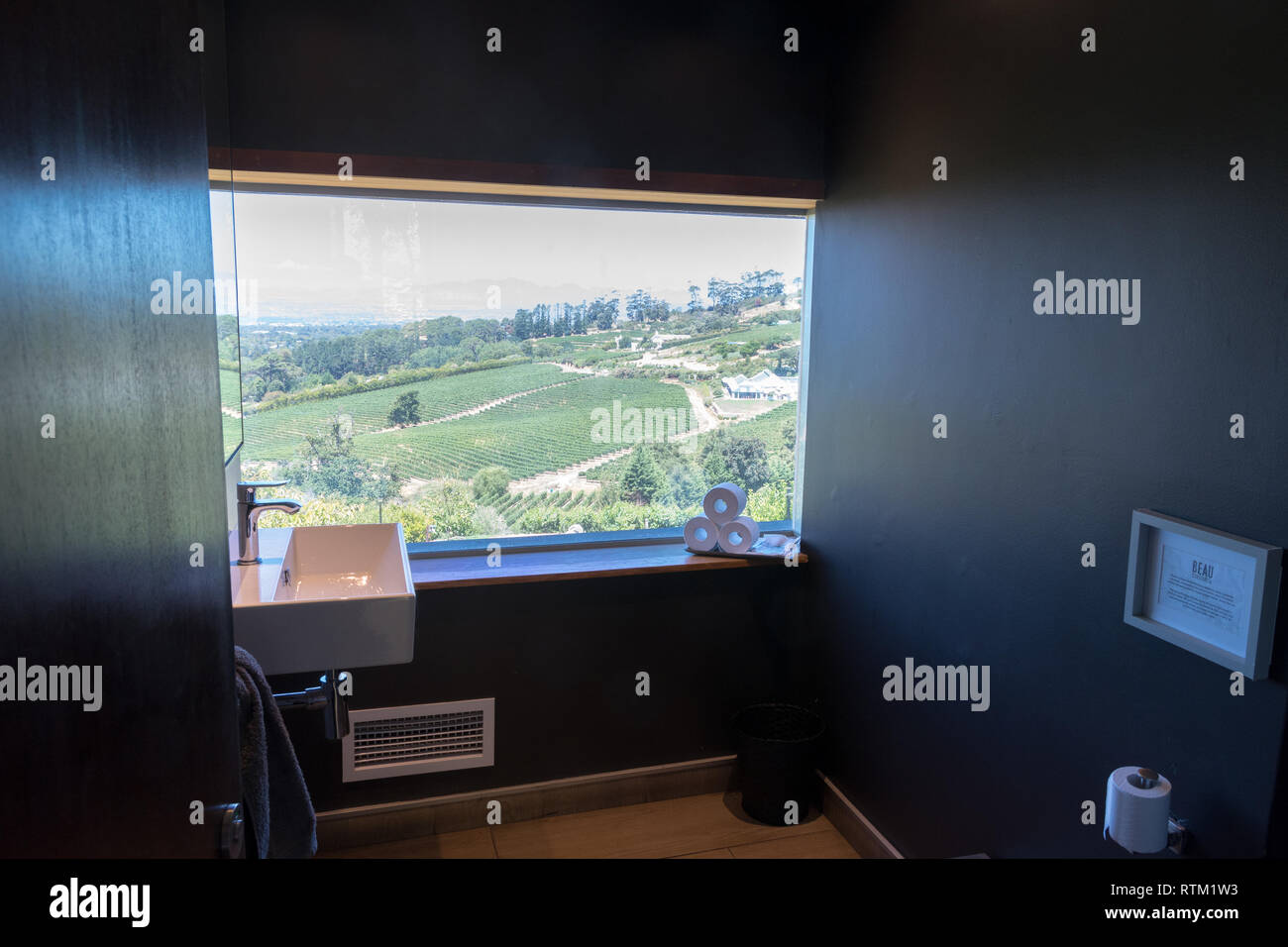 spectacular view from the bathroom window Stock Photo - Alamy