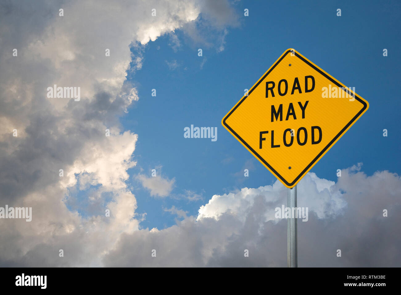 ROAD MAY FLOOD Stock Photo - Alamy