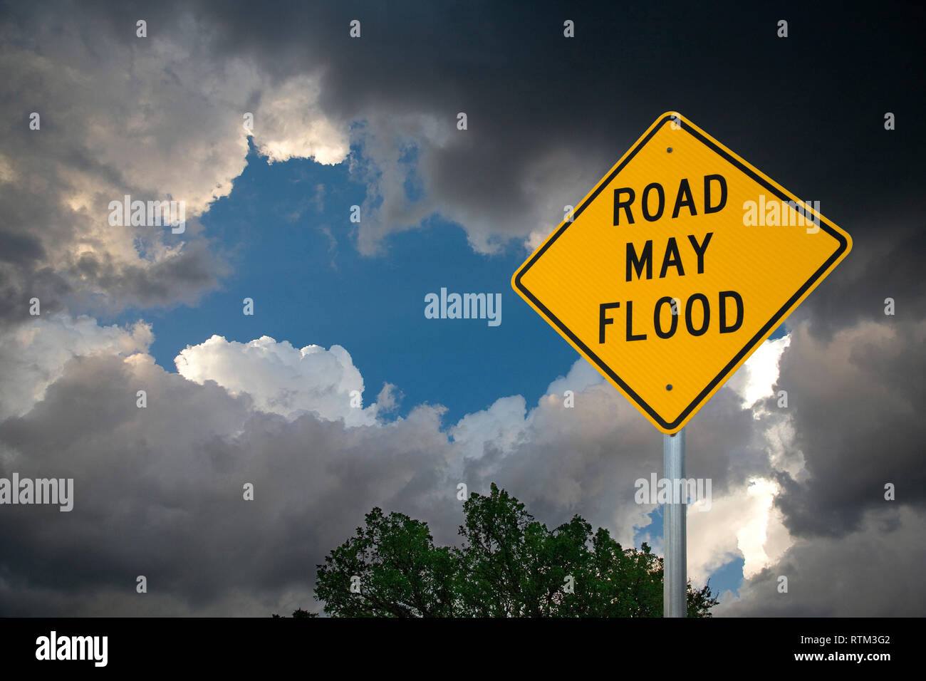 ROAD MAY FLOOD Stock Photo - Alamy