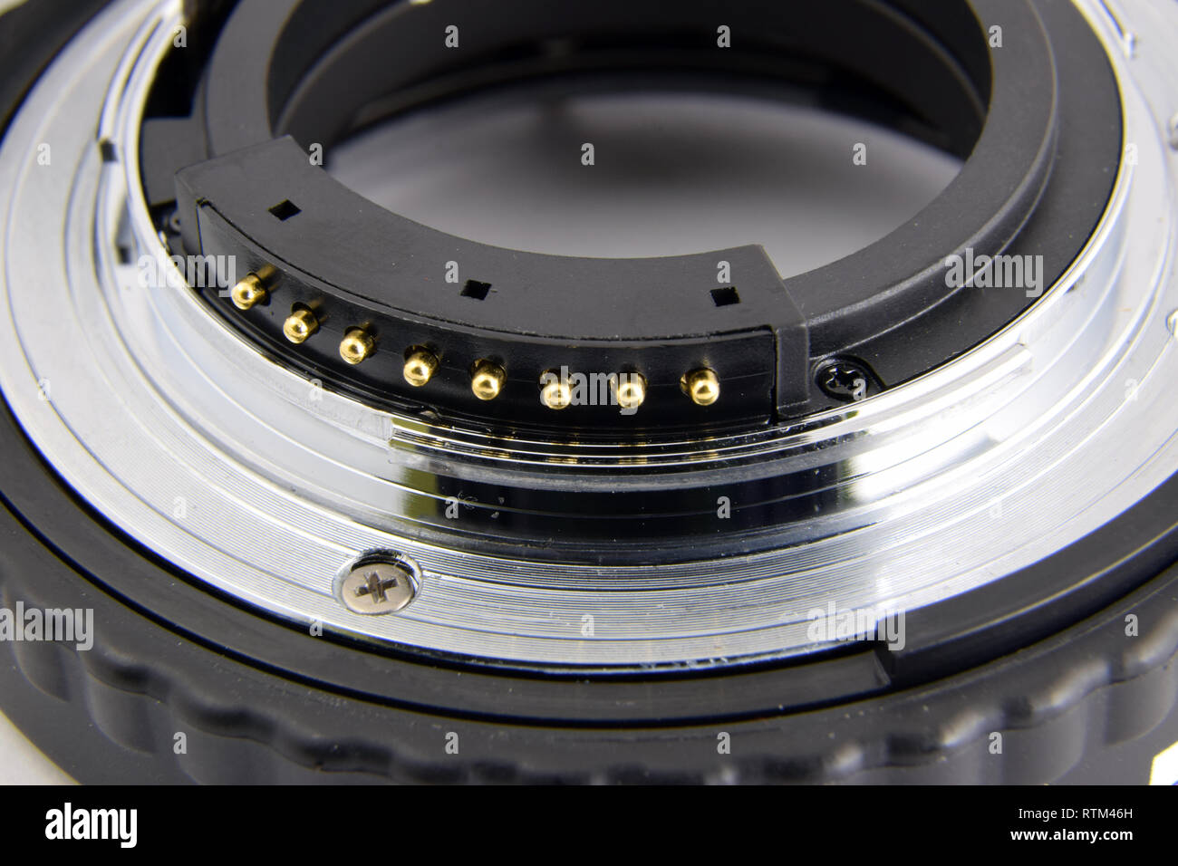 Ring Macro Extension Tube for macro photography. White background Stock ...