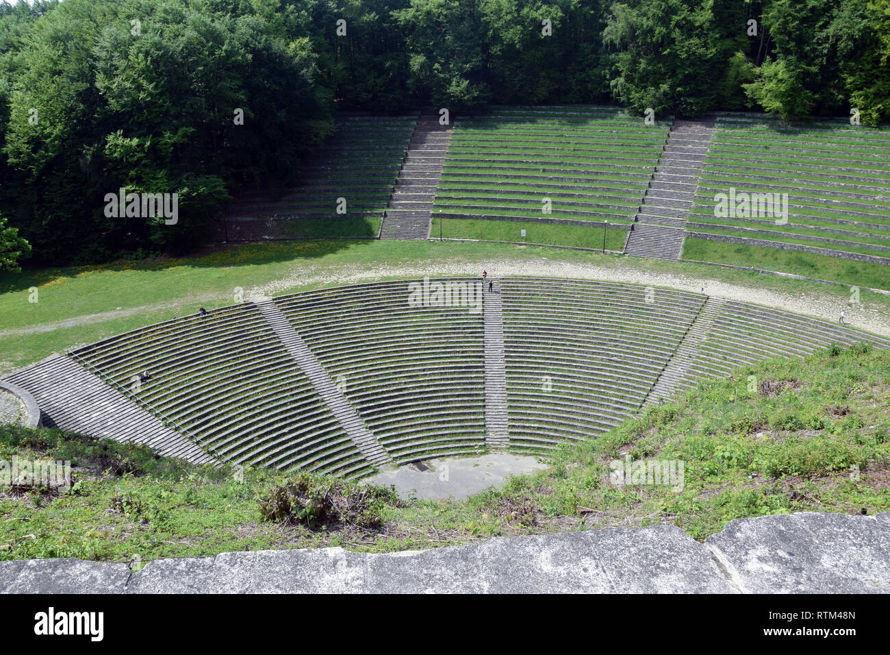 Amphitheater on St. Anna Mount. Old german (nazi) amphitheater in ...