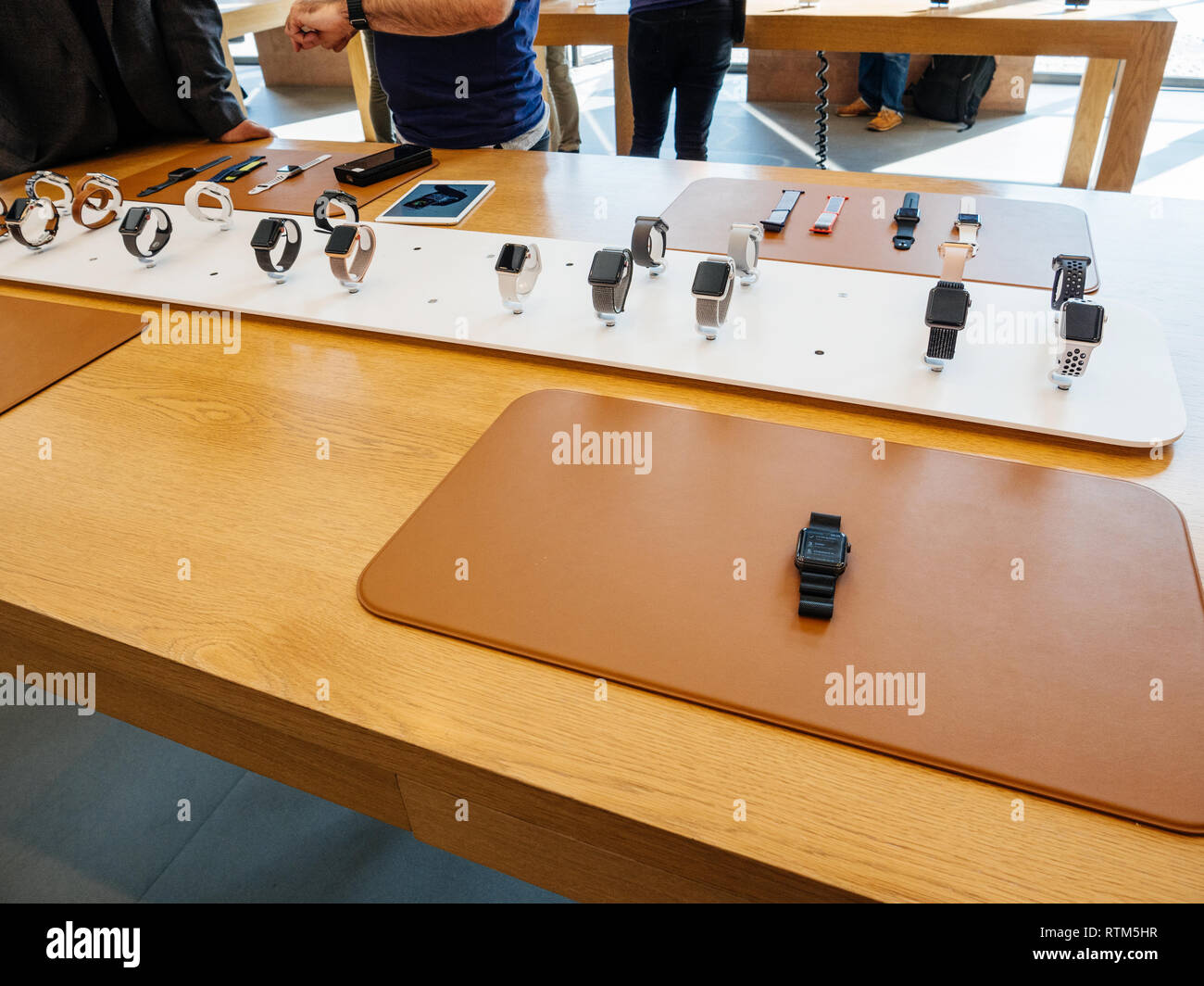 PARIS, FRANCE - SEP 22, 2017: New Apple Watch Series 3 goes on sale in ...