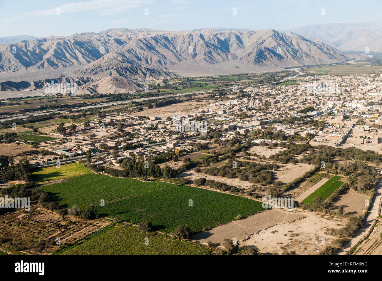 Aerial view of the city of Nazca, Peru Stock Photo - Alamy