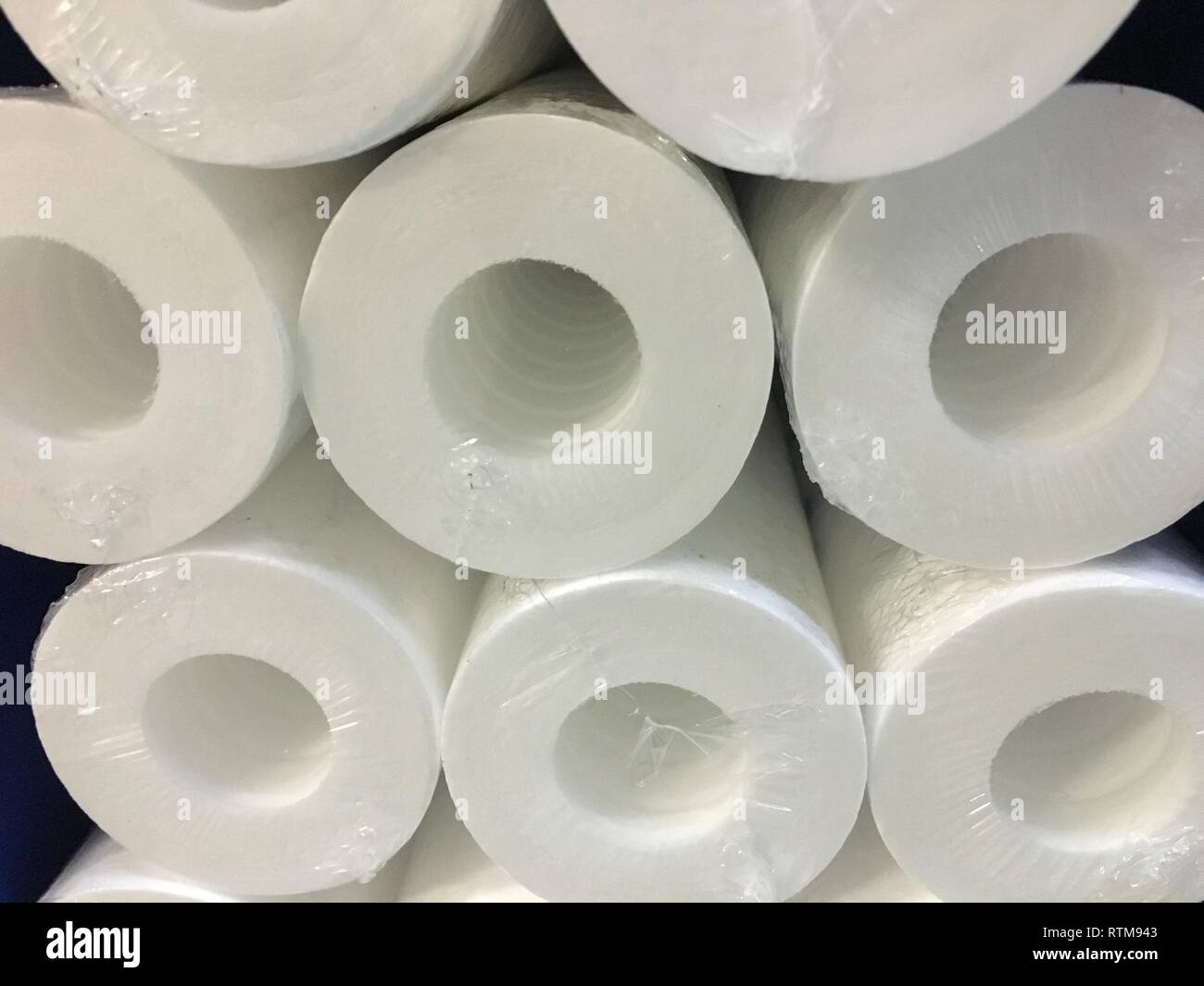 Water filters. Carbon cartridges, Household filtration system Stock ...