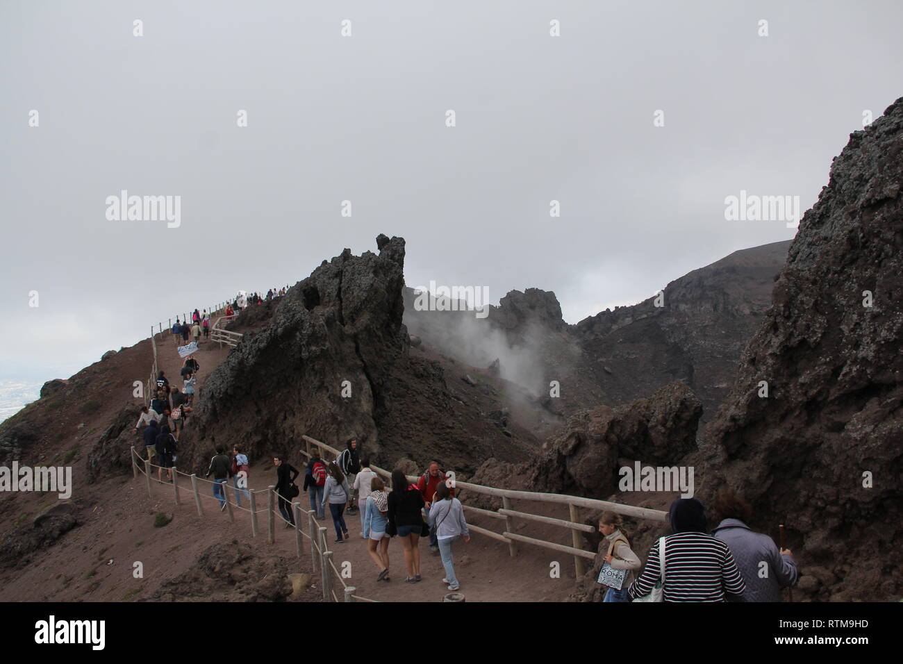 Vesuvius, Italy - May 23, 2016: Vesuvius, a walk to Vesuvius is an ...