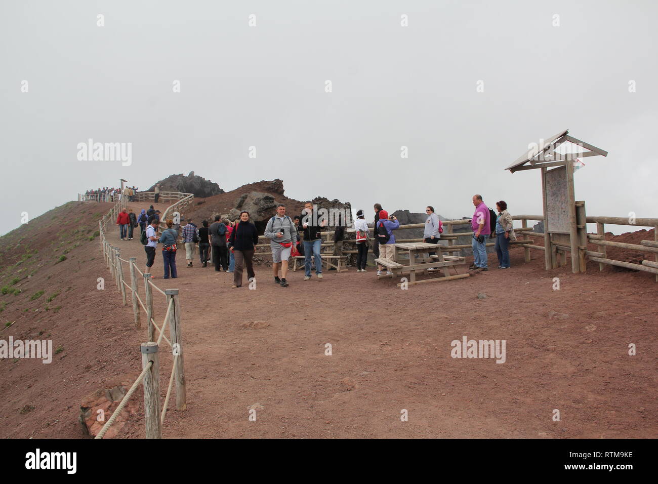 Vesuvius, Italy - May 23, 2016: Vesuvius, a walk to Vesuvius is an ...
