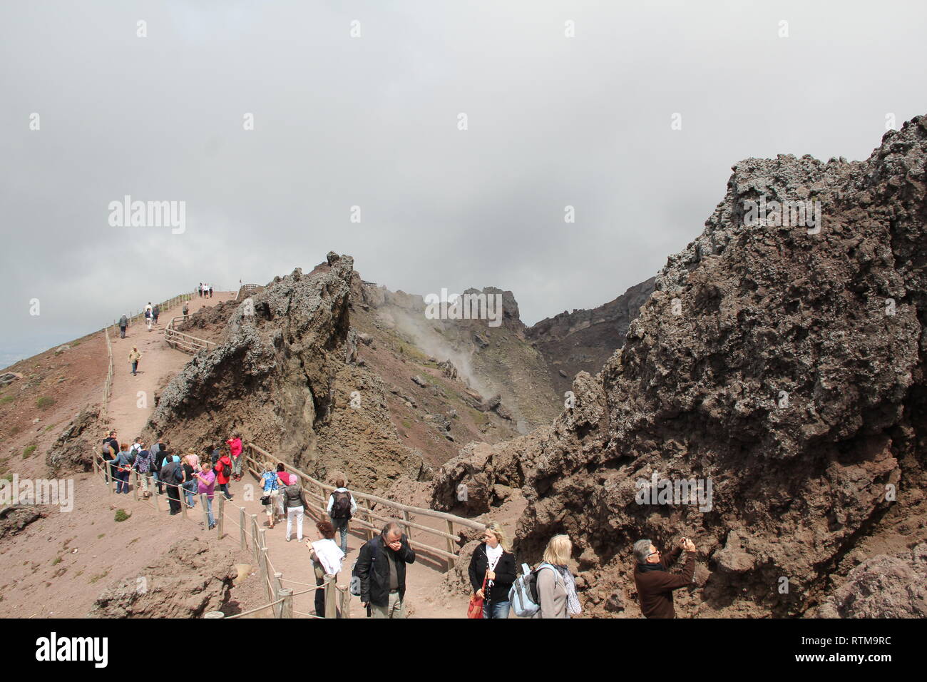 Vesuvius, Italy - May 23, 2016: Vesuvius, a walk to Vesuvius is an ...