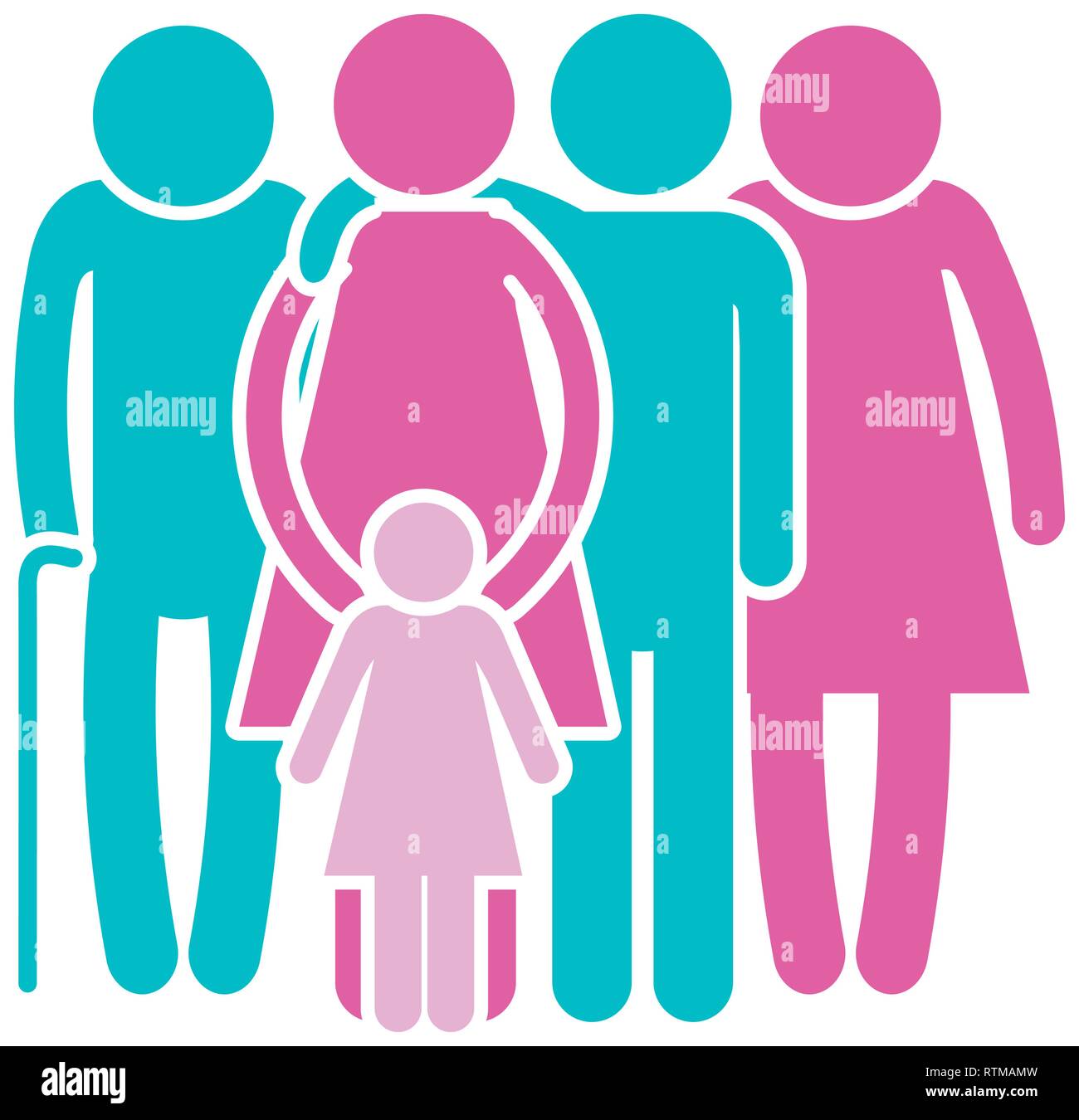 family pictogram cartoon Stock Vector Image & Art - Alamy