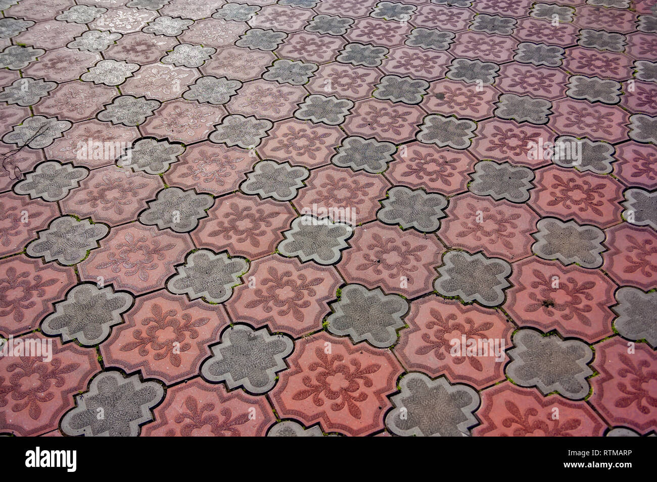 The multi-colored paving slabs, background, texture Stock Photo - Alamy