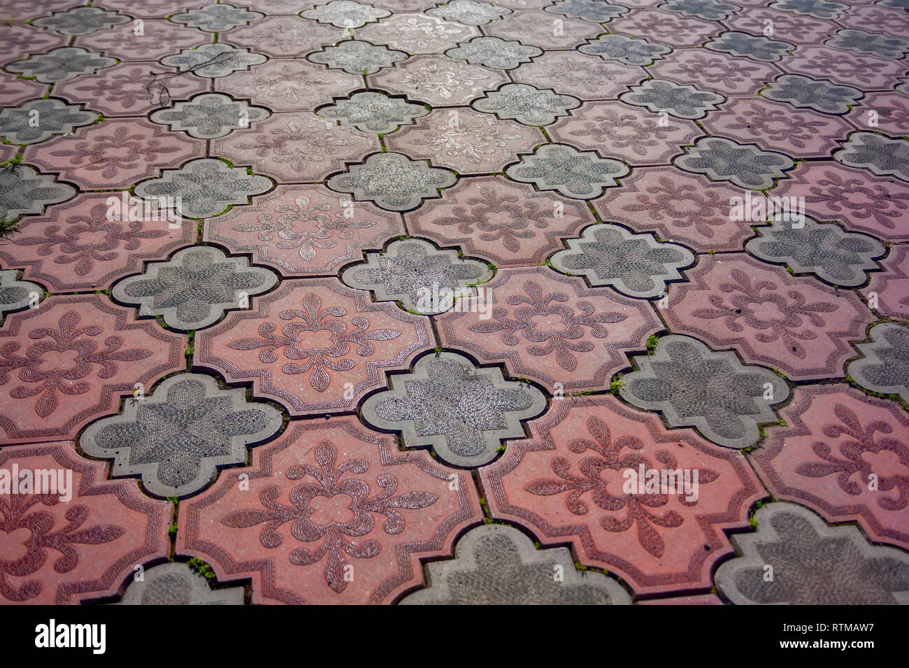 The multi-colored paving slabs, background, texture Stock Photo - Alamy